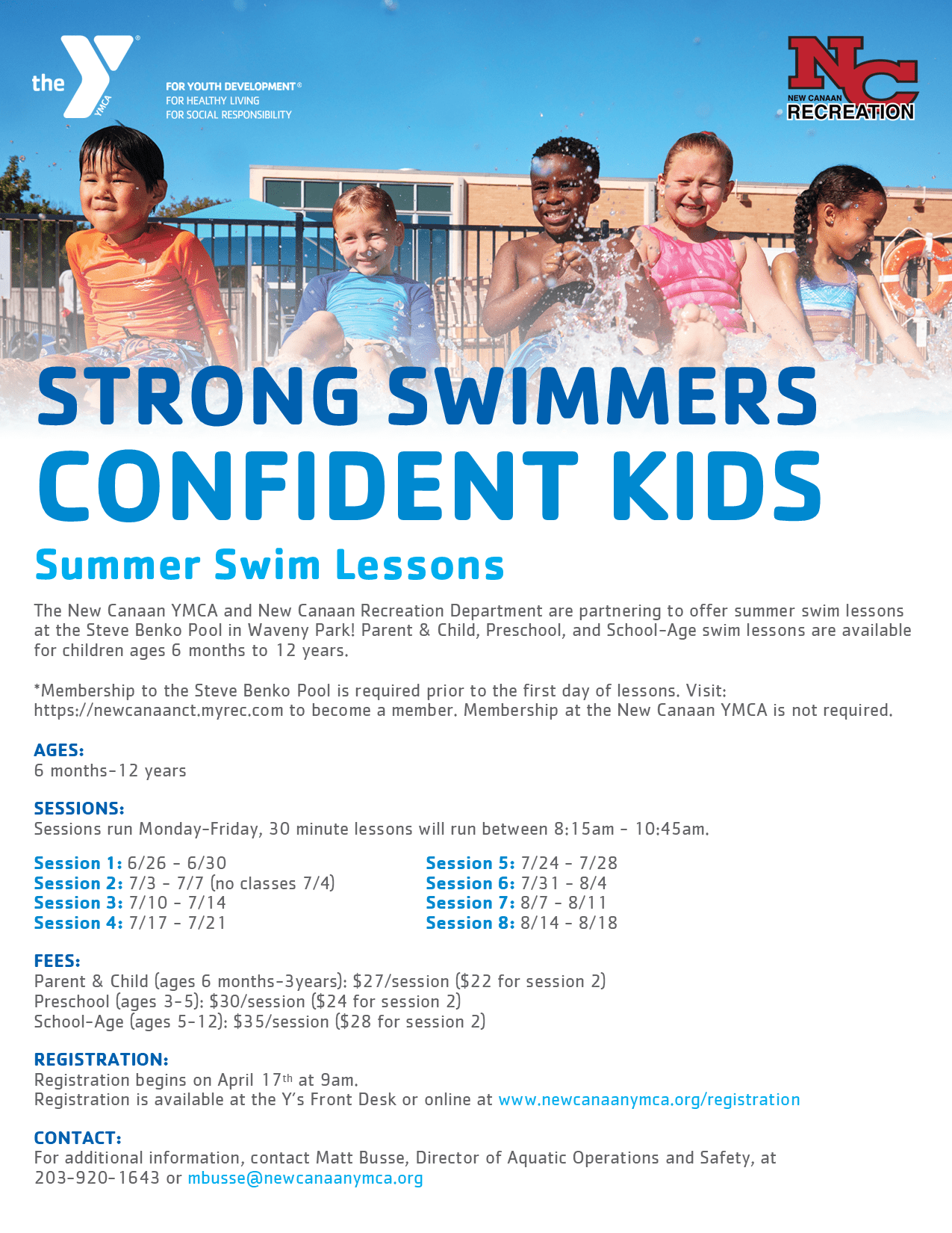 Y & New Canaan Recreation Department Partner to Offer Summer Swim ...